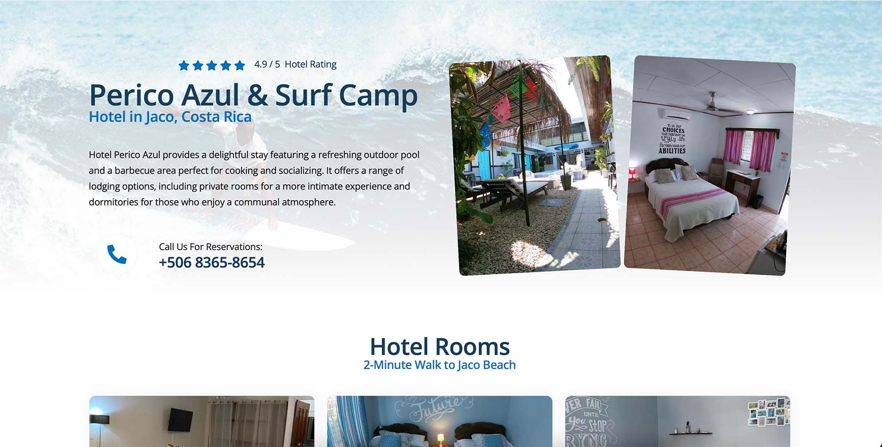 Hotel in Jaco Costa Rica - Perico Azul Hotel & Surf Camp
